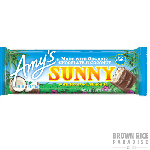 Amy's Organic Chocolate & Coconut Sunny Candy Bar, 1.3 OZ | Brown Rice ...
