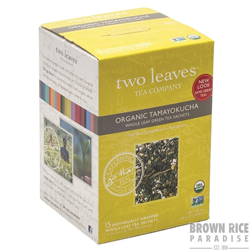 Two Leaves & a Bud Organic Tamayokucha Green Tea, 15 BAG | Brown Rice ...