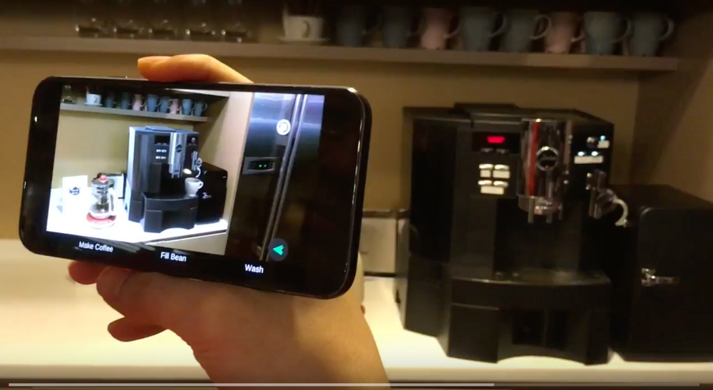 AR equipment guide - Coffee Machine