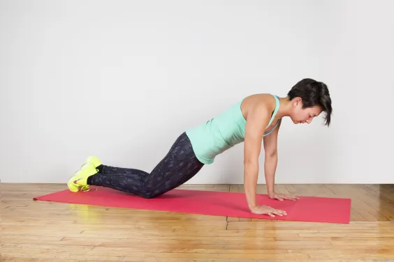 Modified Plank with Knees on Floor