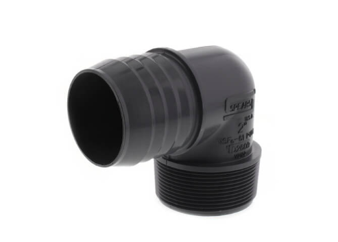 2" 90° PVC Insert Elbow (Insert x MIPT) | Mecca Supply