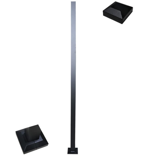 Elite Fence© 2.5"x2.5"x8'5" Aluminum Post with Base & Post Cap | U ...