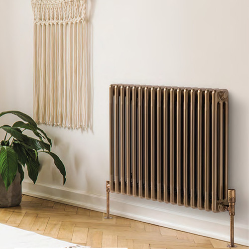 Multisec Steel Column Stocked Radiator | Raw Brass Lacquer | MHS ...