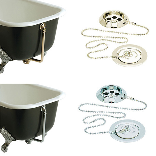 Traditional Exposed Bath Plug & Chain Waste & Overflow Kit | Heritage ...