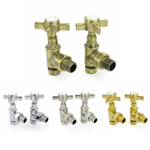 Towel Rail Crosshead Manual Valve Set | Angled | Foundry | Foundry Cast ...