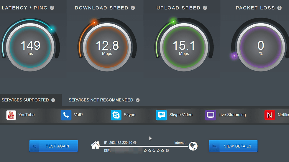 Latency Speed Test
