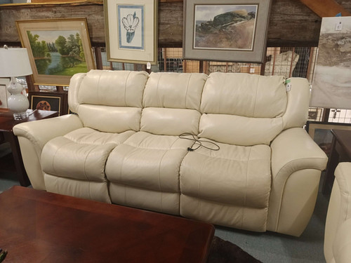 White Leather Electric Sofa | Miscellaneous Barn