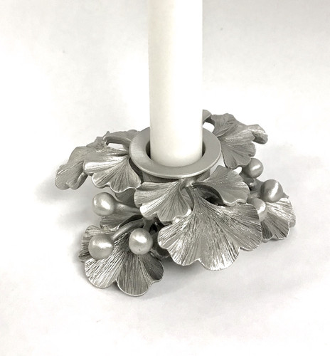 Ginkgo Leaf Candlestick Holder | libertypewter