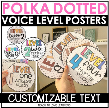 Voice Level Posters | Polka Dotted Voice Level Posters | Customizable ...