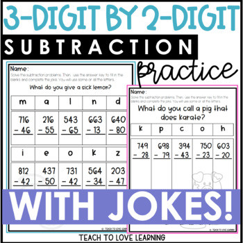 Math Jokes Subtraction┃ 3-Digit by 3-Digit Subtraction ...