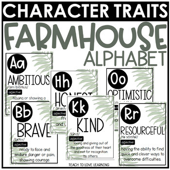 Farmhouse Alphabet Posters | teachtolovelearning