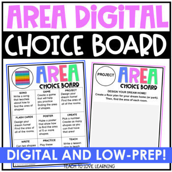Area Digital Choice Board┃Area Activities ┃Area Choice Board ...
