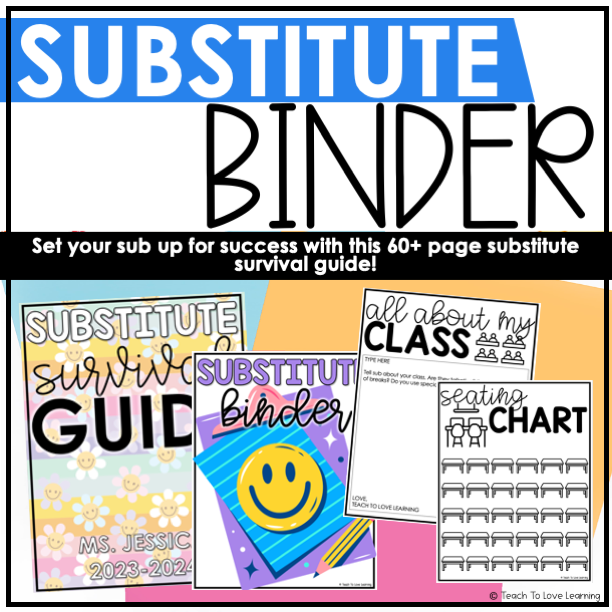 Sub Binder | Substitute Binder | Customizable Sub Binder ...