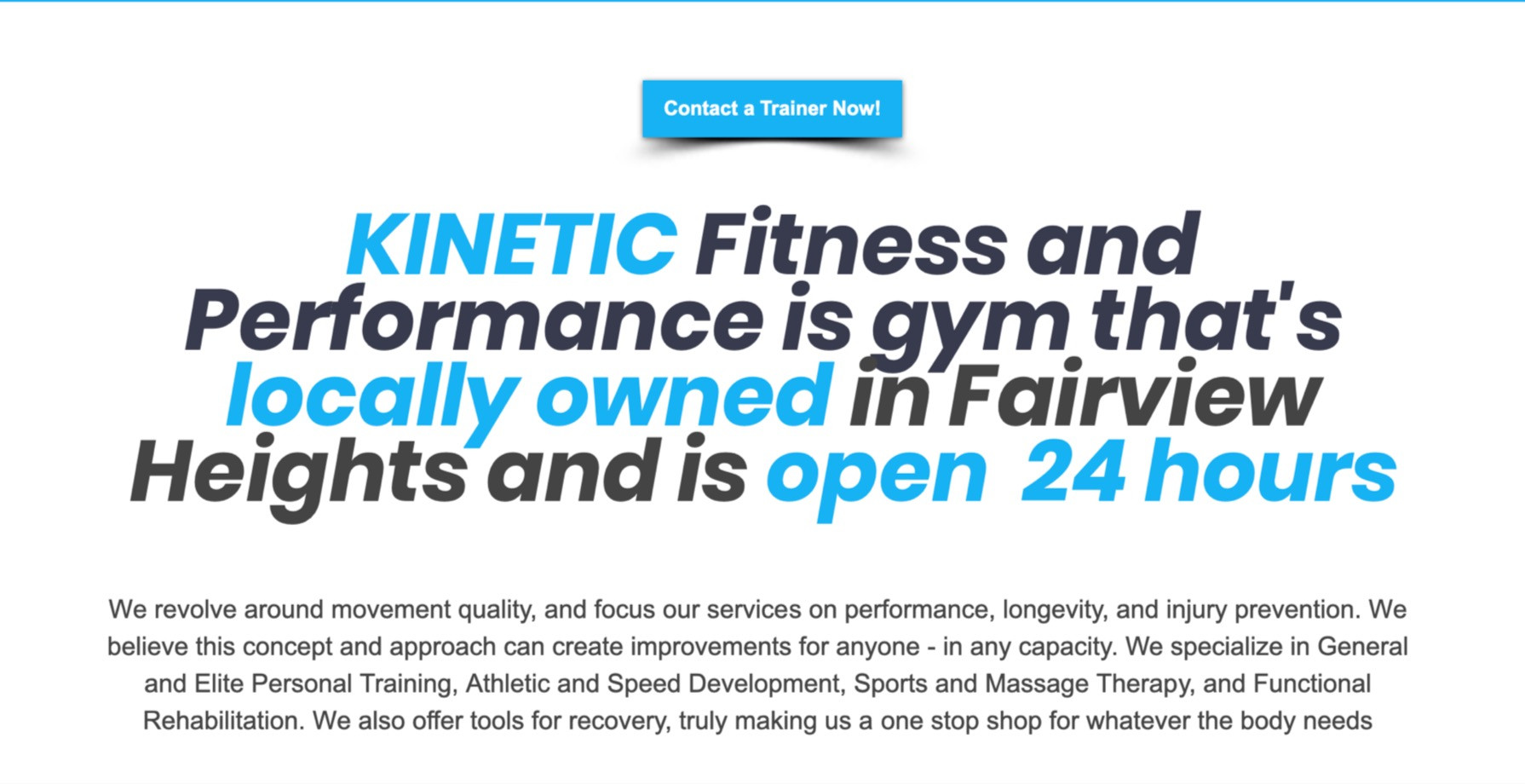 About | Kinetic Fitness And Performance | Fairview Heights