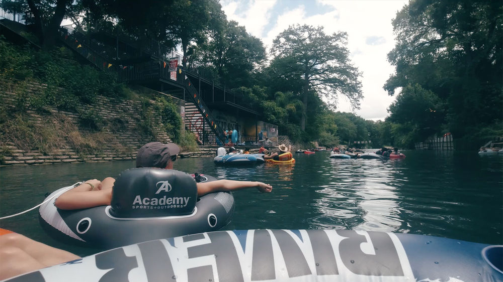 Floating the Comal River in 2020