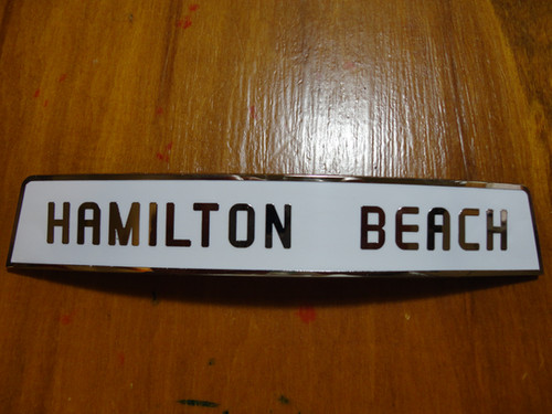 White Name Plate Hamilton Beach 40DM, 940 | Malt Mixer Man