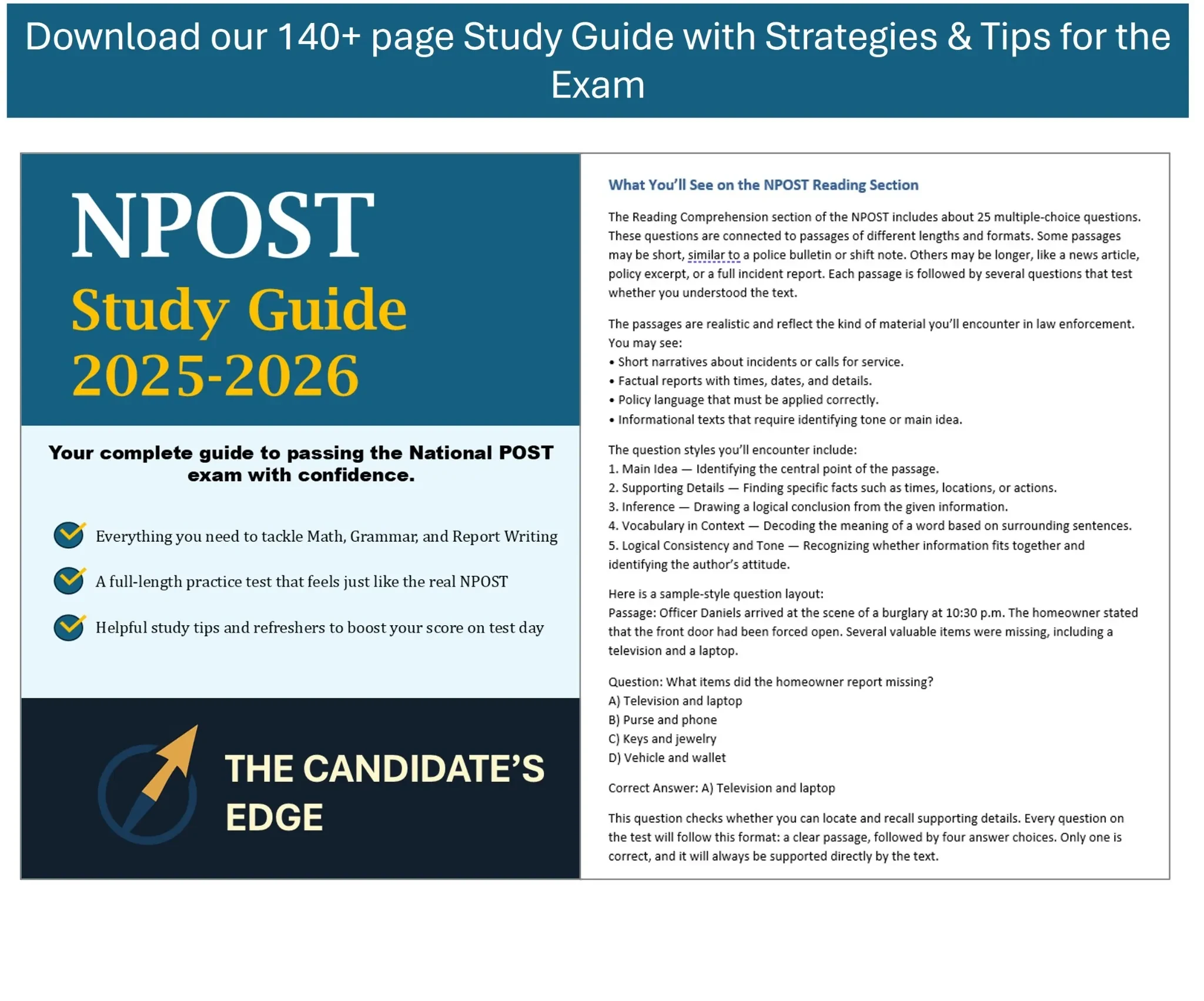 NPOST Study Guide | The Candidate's Edge
