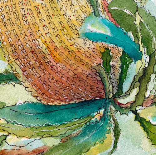 Banksia in Blue SOLD | Adele Walker Designs