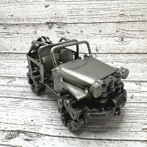 Artisan Mini Jeep Off-Road Crafted 4 x 4 Metal Recycled Auto Parts ...