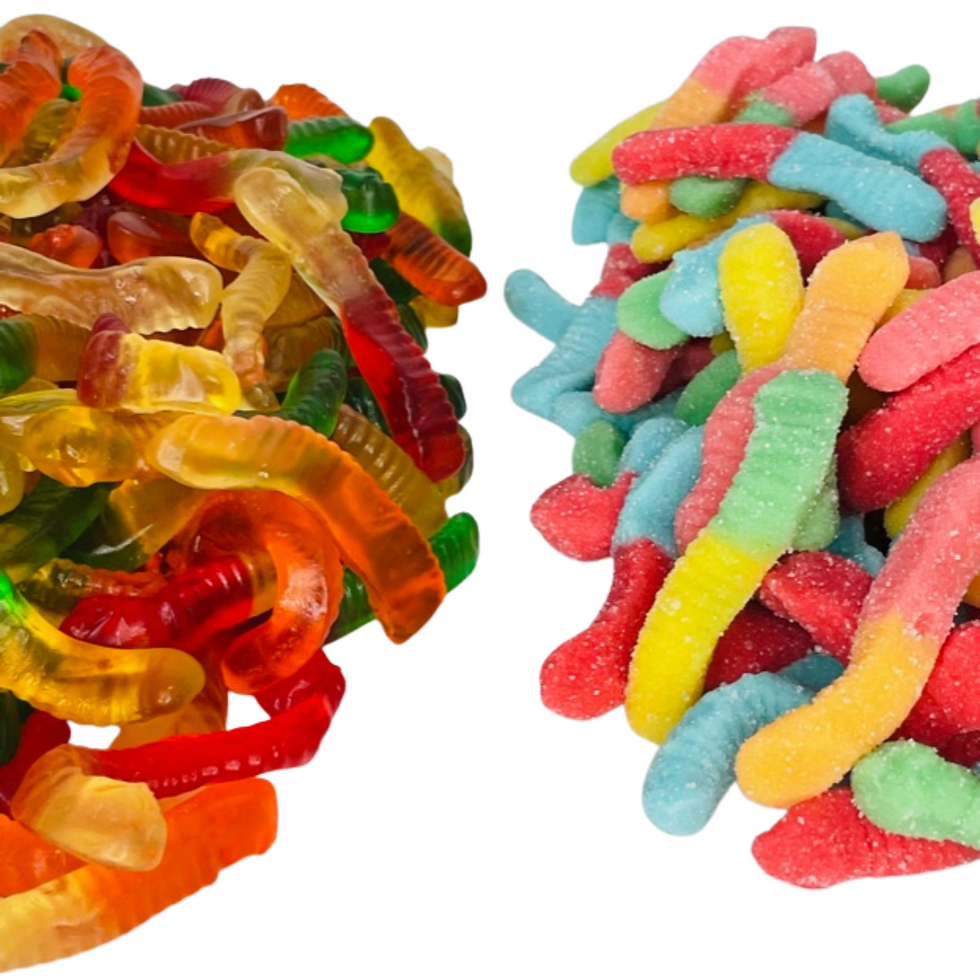 Mix Gummy Worms Fruit Flavored Candy Assorted 2 lbs | Gomitas Mixtas de ...