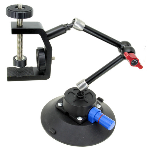 6" Suction Cup with Heavy Duty 11” Articulated Arm Mount & 3 ...