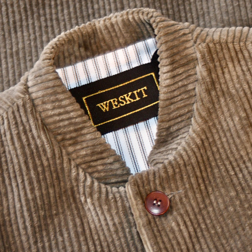 Classic Cut Waistcoat in Khaki Corduroy | Weskit
