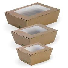 BioPak Brown Hot Food Box With Window - Small 200/Ctn | Local Pak