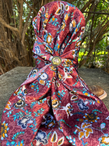 Burgundy Flower Vine / | Wild Rags Western