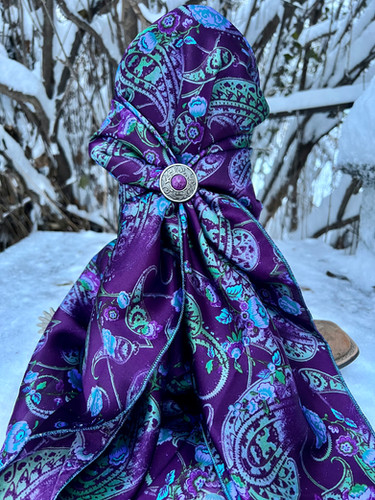 Royal Purple Green Flower / | Wild Rags Western