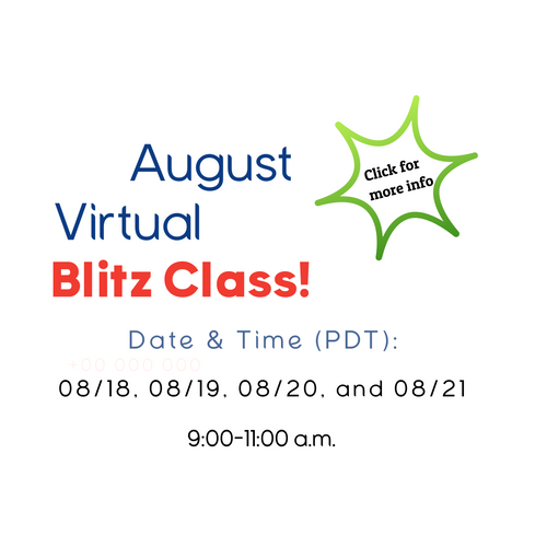 August Virtual Blitz Classes | Karns & Noble