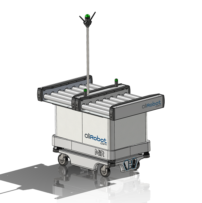 OliRobot MiRGo Dual Tote Conveyor MiR | Olirobot Ltd