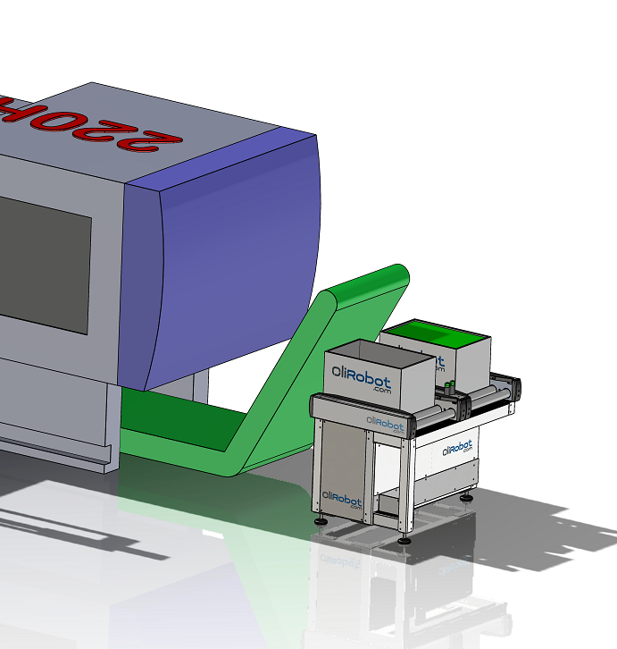 Plastic Injection Moulding Conveyor System Direct Fill | Olirobot Ltd