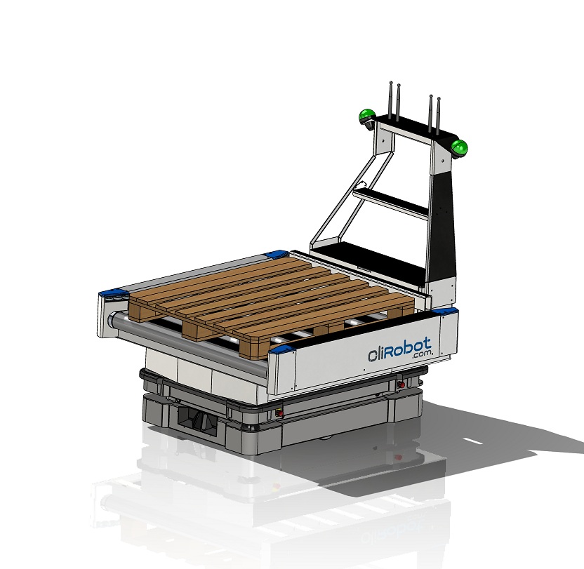 OliRobot Pallet Conveyor End On MiR | Olirobot Ltd