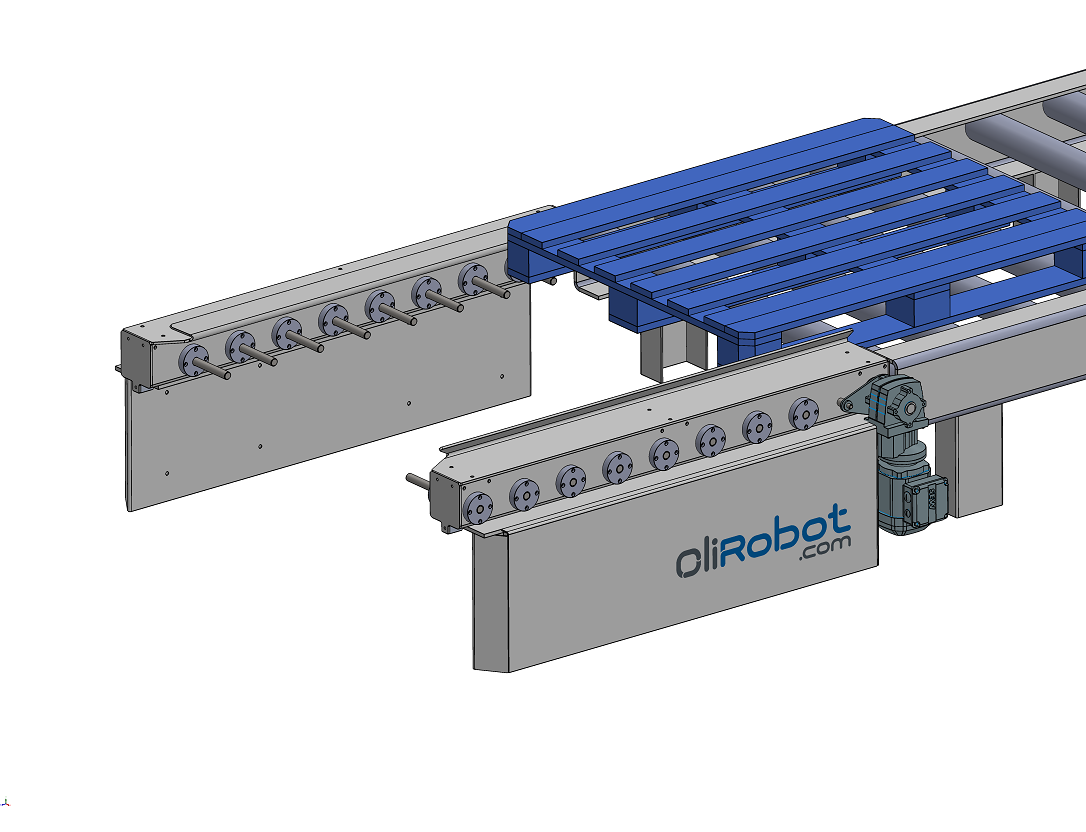 OliRobot Pallet Rack Conveyor System 1000x1200 MiR | Olirobot Ltd