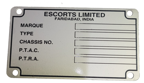 DECAL (DATA PLATE) ALM SHEET | SUKHO | FARMTRAC PARTS