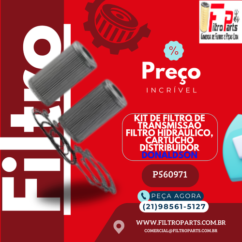 P560971 Kit Filtro de Transmissão Filtro Hidráulico Cartucho DONALDSON ...