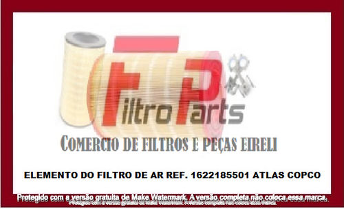 ELEMENTO DO FILTRO DE AR REF.1622185501 ATLAS COPCO | filtroparts