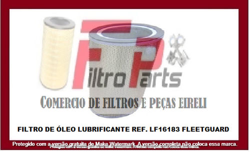 FILTRO DE ÓLEO LUBRIFICANTE REF. LF16183 FLEETGUARD | filtroparts