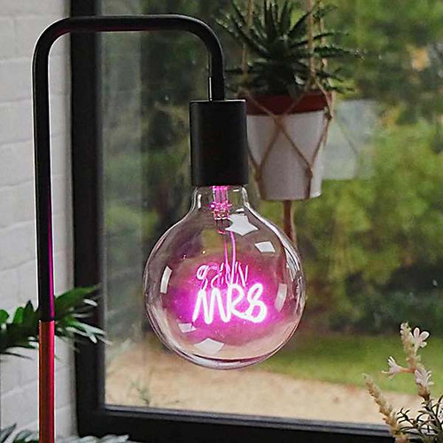 LED Text Light Bulb - Mrs - Pink | Jameson's Tearooms