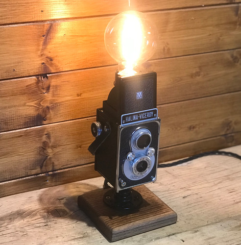 Vintage 1960's Halina Viceroy TLR Camera Up-Cycled Table Lamp ...