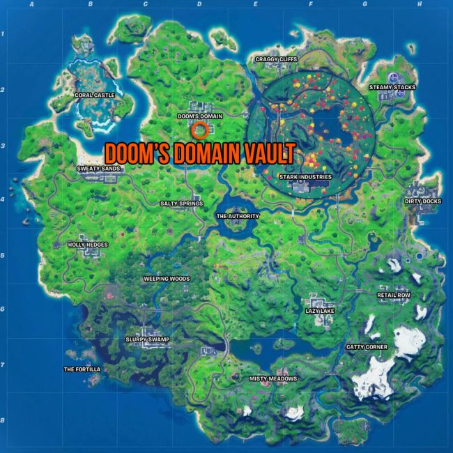 Fortnite: Como entrar no Vault em Doom's Domain
