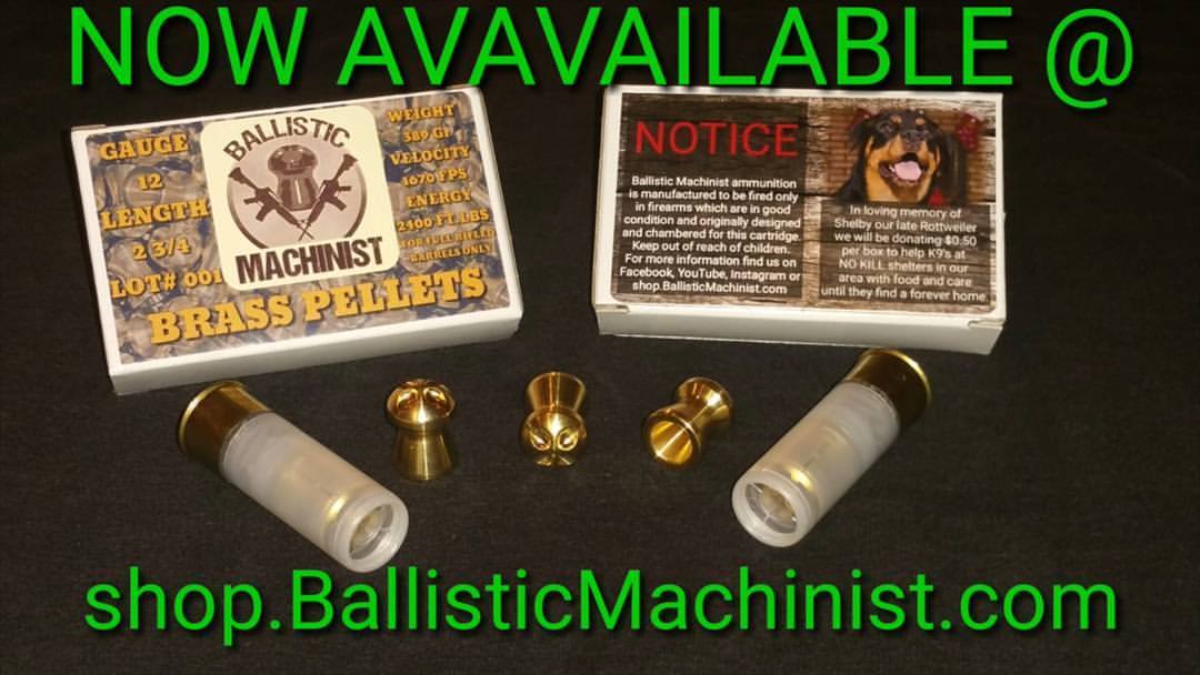 Brass Pellets | Ballistic Machinist