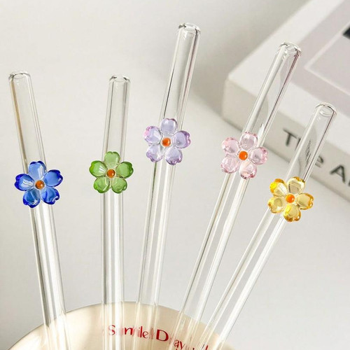 Colorful Flower Straw | Auroradrinklab