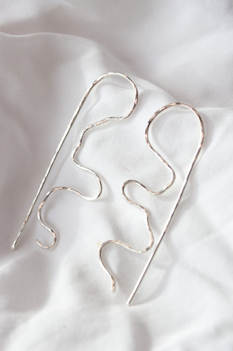 Squiggly Line Studs | Silver Bea Jewellery