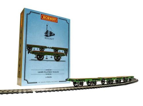 R60014 Flat Bed Wagon Pack containing 3 x Flat Bed wagons (Stephenson's ...