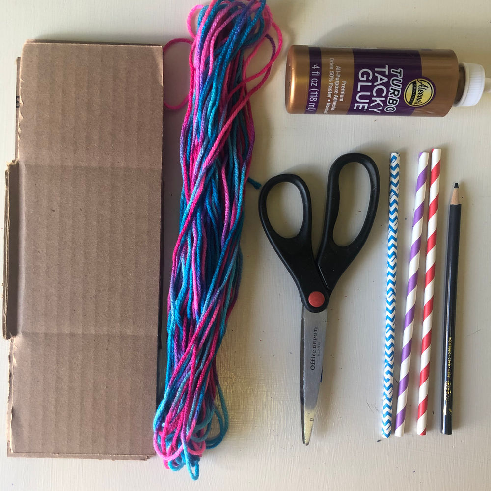 Yarn Wrapped Cardboard Flowers