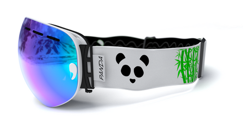 DIABLO - White Polarised Ski Goggle + FREE low light lens | panda-optics