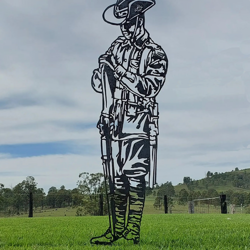 ANZAC Soldier Resting on Reversed Arms | Rustic Touch
