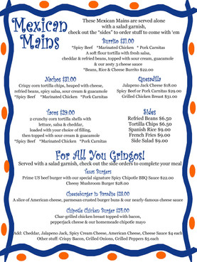 Cafe Sol Lunch Menu