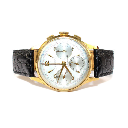Helvetia Gold Chronograph Watch circa. 1954 | Thomas Glover